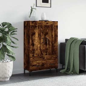 Skříň highboard kouřový dub 69,5 x 31 x 115 cm kompozitní dřevo