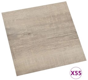 vidaXL Samolepicí podlahové desky 55 ks PVC 5,11 m² taupe