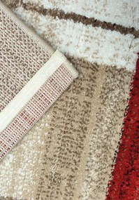 Spoltex, Kusový koberec Florentina 613-64 beige/red, 80x150, béžová, obývací pokoj