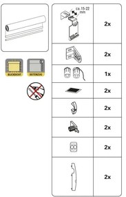 Bílá roleta 42,5x150 cm Mini Termo – Gardinia
