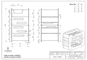 Patrová dětská postel s úložným prostorem 90x200 cm v přírodní barvě Mundo – Adeko