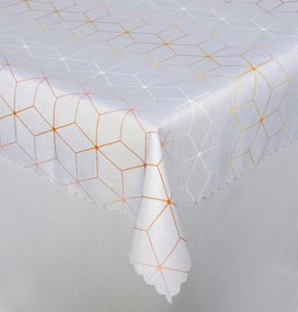 Forbyt, Ubrus s nešpinivou úpravou, Aneta, šedo-oranžový 140 x 180 cm