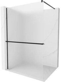 Mexen Kioto+ sprchová zástěna s poličkou Walk-in 70 x 200 cm, matná, černá - 800-070-121-70-30