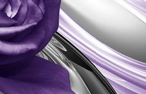 Malvis ® Obraz Abstraktní růže fialová-šedá Velikost: 150x75 cm