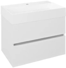 Sapho Odetta - Umyvadlová skříňka, 670x500x435 mm, 2 zásuvky, lesklá bílá DT070-3030