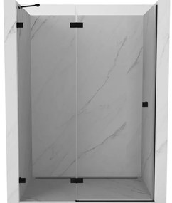 Mexen Lunar sprchové dveře výklopné levé 140 cm, transparentní, černé - 834-140-000-70-00-L