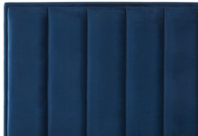 Sametová postel s úložným prostorem 140 x 200 cm modrá SEZANNE Beliani