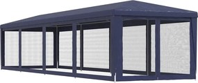 Party stan s 10 síťovanými bočnicemi modrý 3 x 12 m HDPE 319247