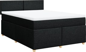 Box spring postel s matrací černá 140x200 cm textil 3288998