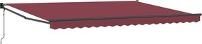 Automatická zatahovací markýza burgundská 450 x 300 cm 3215311