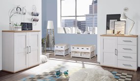 Lavice/botník Mariana, bílá, 73 cm