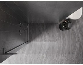 Mexen, Mexen Kioto-X L sprchová stěna 50 x 200 cm, průhledná 10 mm, chrom - 800-050-107-01-00-X