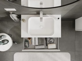 Mexen Rivel, koupelnová skříňka 80 cm, 1 zásuvka, drážkovaná, bílá matná, 91A20-08023-1-BF01