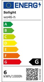 SOLIGHT LED stolní lampička s displejem 6W/4100K/300Lm, hnědá