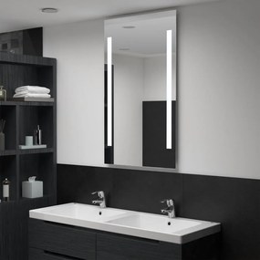 Koupelnové nástěnné zrcadlo V s LED osvětlením | 60x100 cm