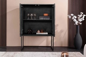 Designová vysoká komoda Waseemah 120 cm černé mango