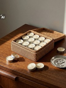 Sinsay - Sada čajových svíček Vanilla 30 pack - krémová