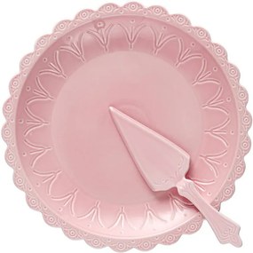 Set růžové formy na koláč a servírovací lopatky Ladelle Bake