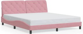 Rám postele bez matrace růžový 180x200 cm samet 3207940