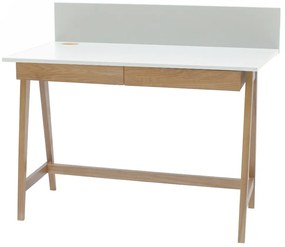 OnaDnes -20% Bílý lakovaný pracovní stůl RAGABA LUKA 110 x 50 cm