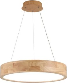 Brilagi -LED Lustr na lanku FALCON WOOD LED/30W/230V 3000/4000/6000K 45 cm dřevo