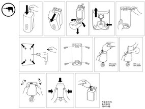Nimco Zásobník dezinfekčního gelu nebo tekutého mýdla HP 9531-M-04