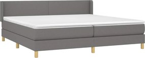 Box spring postel s matrací tmavě šedá 200x200 cm textil 3130138