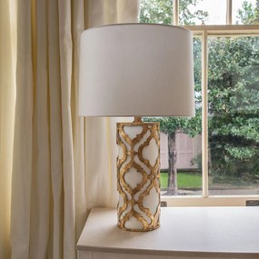 Stolní lampa Elstead Arabella 70 cm Patinované zlato 1x E27
