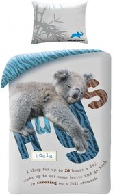 Bavlněné ložní povlečení Animal Planet - motiv Koala - 100% bavlna - 70 x 90 cm + 140 x 200 cm