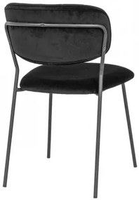 Jídelní židle ALICANTE černý samet, černá podnož House Nordic 1001213