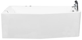 Pravá rohová vířivá vana s hydromasáží 170 x 80 cm bílá TALITA Beliani