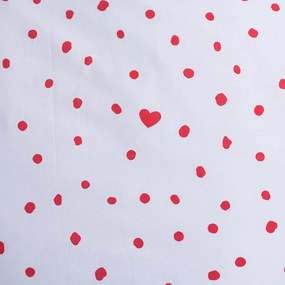 Červeno-bílé bavlněné dětské povlečení na jednolůžko 140x200 cm Mickey and Minnie "Love" – Jerry Fabrics