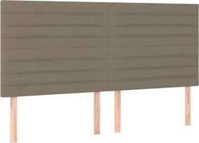 Box spring postel s matrací taupe 200x200 cm textil 3136705