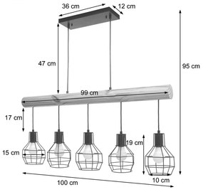 Závěsná lampa Dekorhome