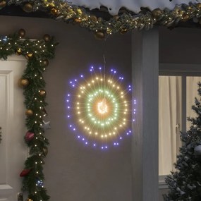 Vánoční hvězdicová světla 4 ks 140 vícebarevných LED diod 17 cm