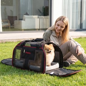 Costway Cestovní taška pro psy Skládací přepravní box pro psy s kolečky