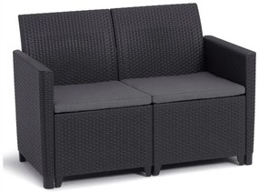 ROJAPLAST Zahradní pohovka - ALLIBERT CLAIRE 2 SEATERS SOFA, plastová