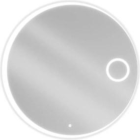 Mexen Ella, LED koupelnové zrcadlo s podsvícením a kosmetickým zrcátkem 100x100 cm, 6000K, ochrana proti zamlžování, 9811-100-100-611-00