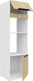 CREMONA bc | vysoká skříňka 60 DPM-210 2F na vestavnou troubu a mikrovlnku | 60 cm | bílá/cremona