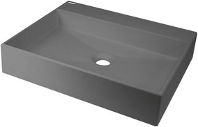 Deante Correo, granitové umyvadlo na desku 500x400x125 mm, antracitová metalíza, DEA-CQR_TU5S