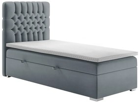 Luxusní jednolůžková postel MILANIA 80x200 cm Pravá Zelená