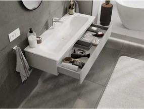 Mexen Orio, koupelnová skříňka 120 cm s umyvadlem Vela, 1 zásuvka, šedá matná/bílá matná, 91A10-12023-1-BF62-W23M01