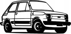 Fiat 126p Maluch Auto Dekorace Obraz 3D ozdoba na zeď 92 x 45 cm