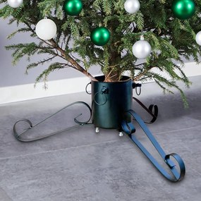 Stojan na vánoční stromek zelený 58 x 58 x 21 cm - Default Title