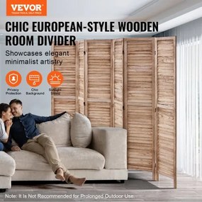 Přenosná dřevěná dělicí příčka 6 Panel pro oddělení místností