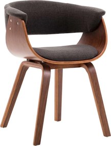 vidaXL Jídelní židle ohýbané dřevo a textil [283129] Barva: černá a tmavě hnědá