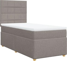 Box spring postel s matrací taupe 100 x 200 cm textil 3293495