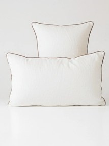 Sada lněných povlaků na polštáře White Natural, 2 díly