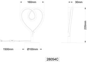 Globo 28054C - LED Stolní lampa AMORE LED/6W/230V lesklý chrom
