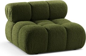 Zelený modul pohovky z textilie bouclé (středový díl) Bellis – Micadoni Home